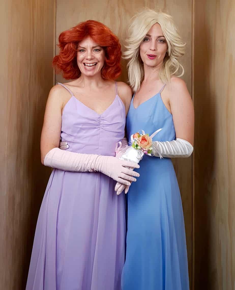 Dreamy 70s prom sisters - Snog The Frog